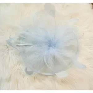 SAFERIN | Accessories | New Light Blue Feather Fascinator Derby Hat ...